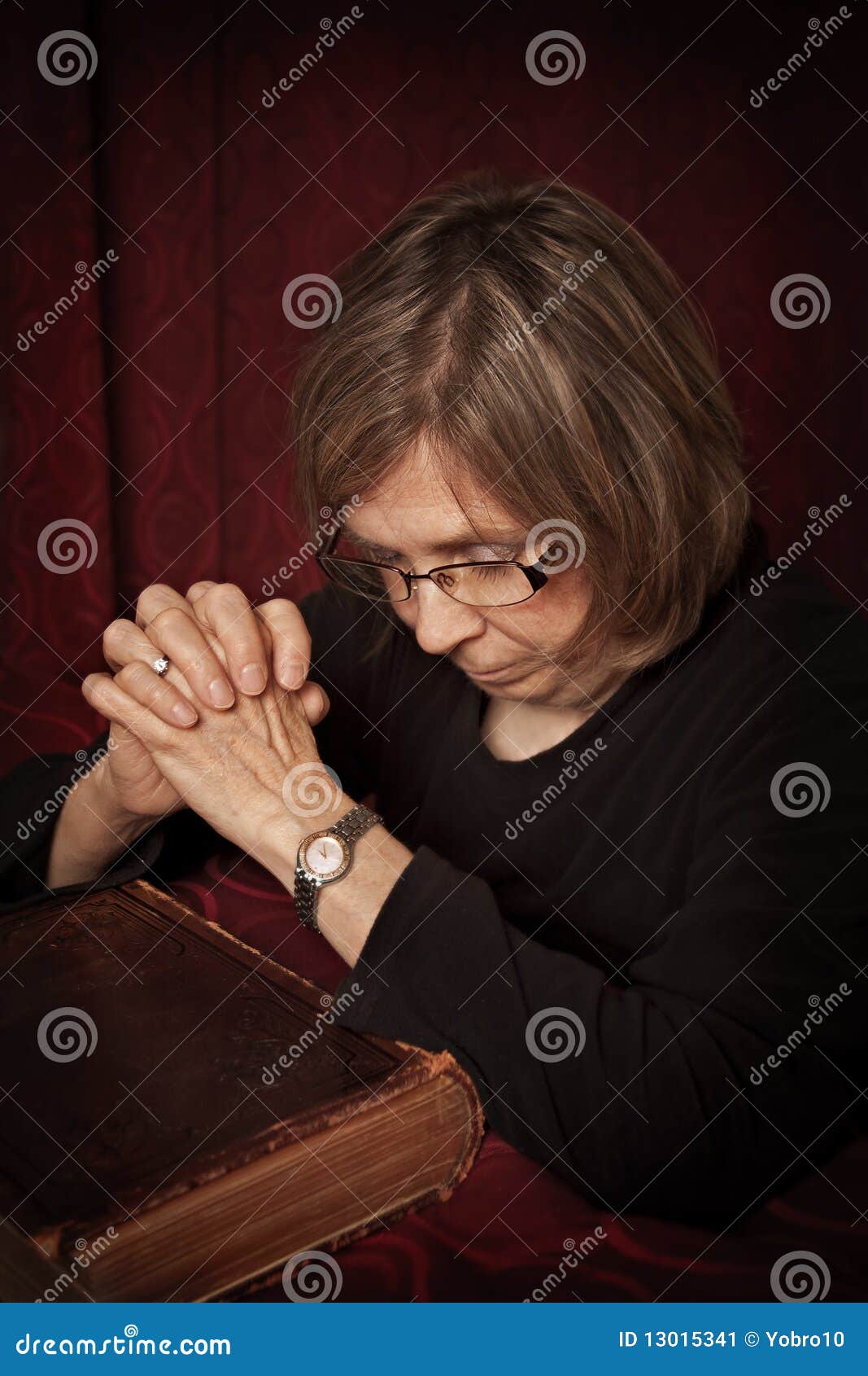 Praying senior woman stock image. Image of christian - 13015341
