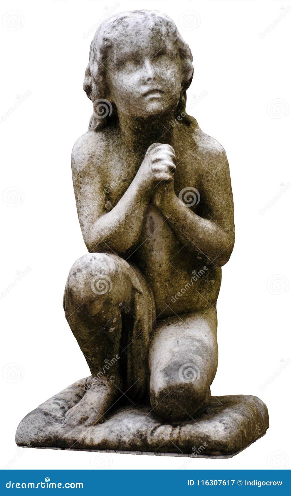 Praying Child Statue stock image. Image of religion - 116307617