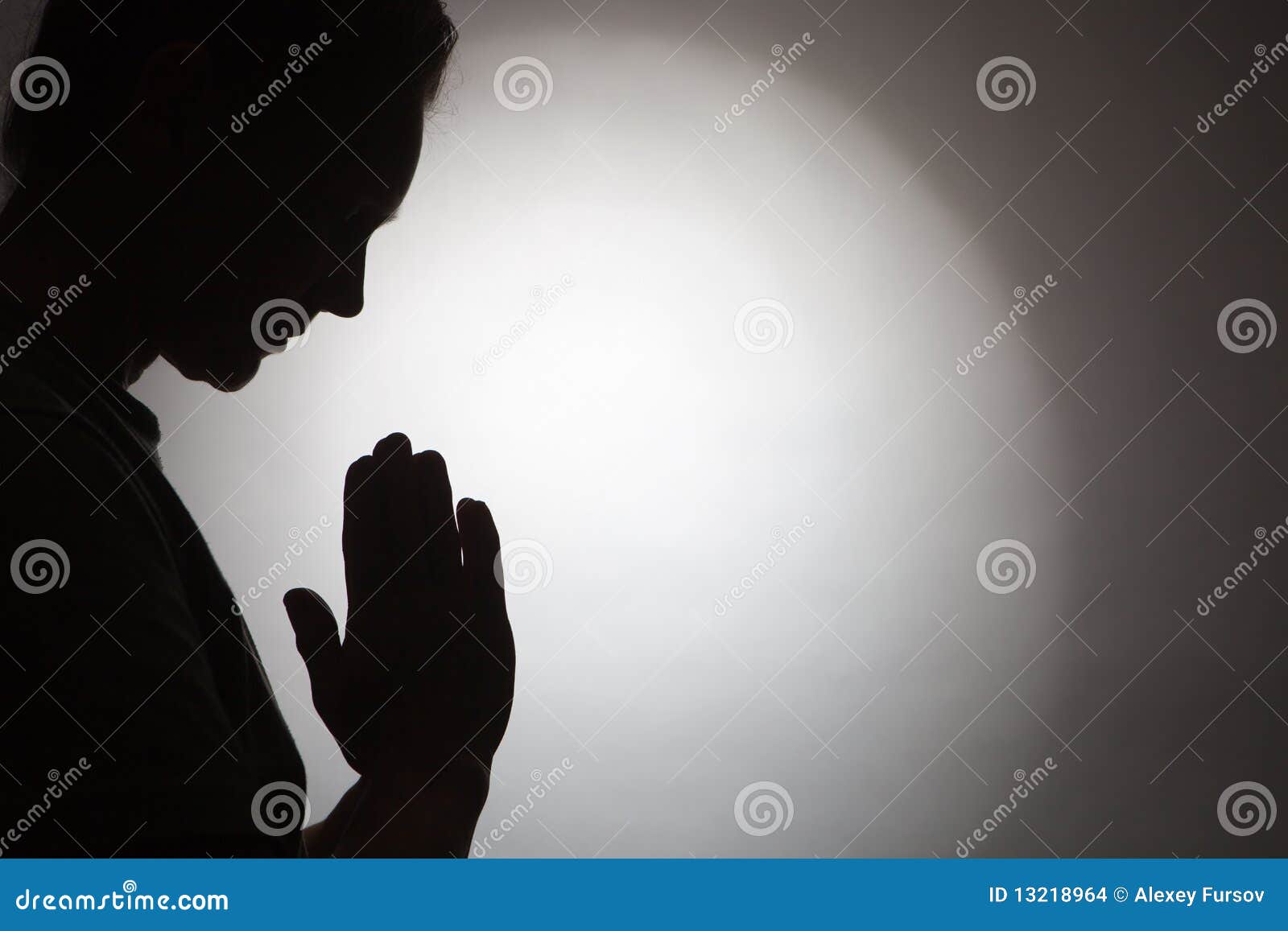 Praying woman stock photo. Image of invoke, black, supplicate - 13218964