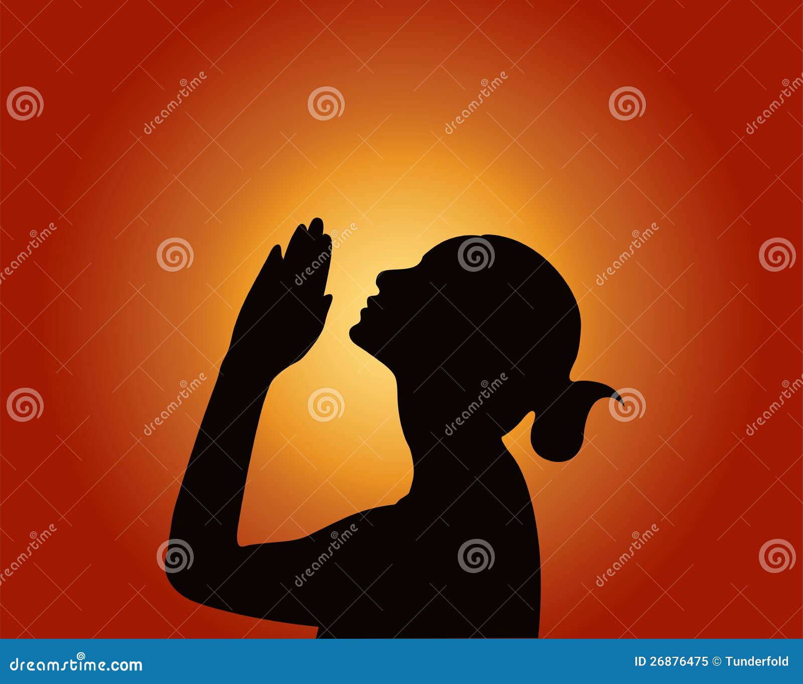 Woman Praying, Icon Set Of Woman In Religious Pose Vector Illustration ...
