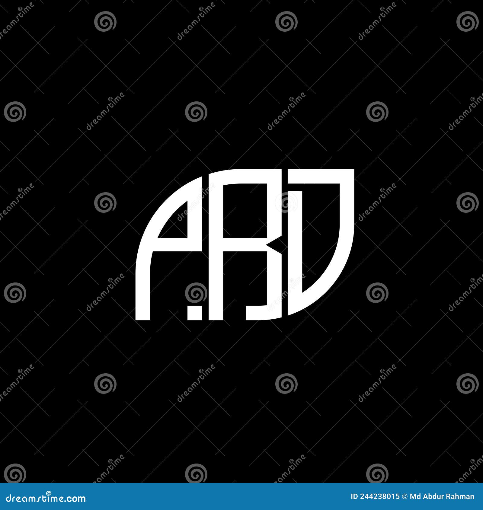 PRD Letter Logo Design on Black Background.PRD Creative Initials Letter ...