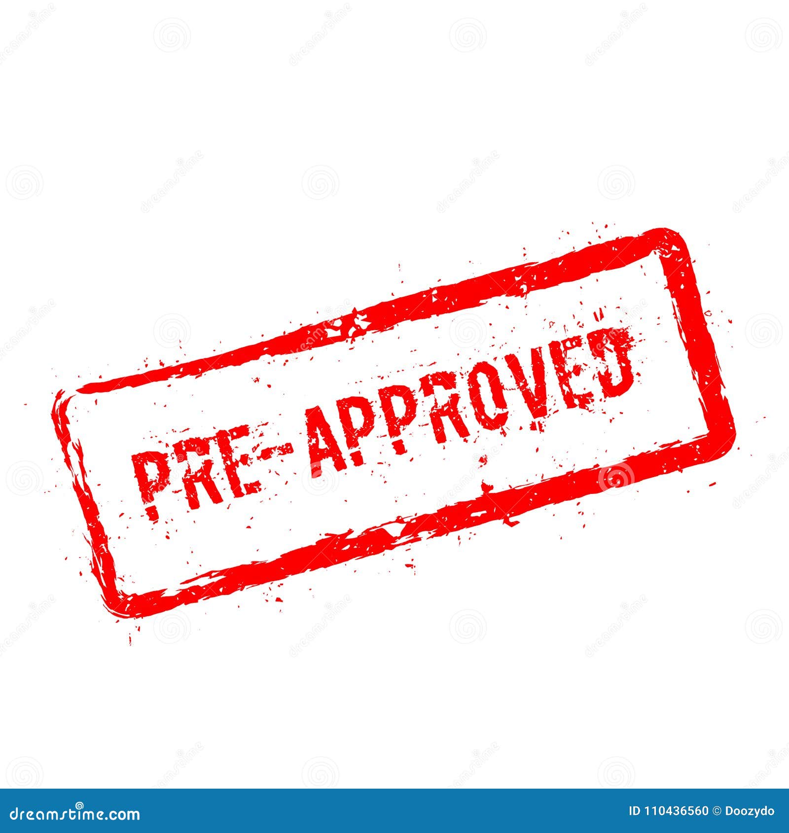 Pre-approved Red Rubber Stamp Isolated on White. Stock Vector ...