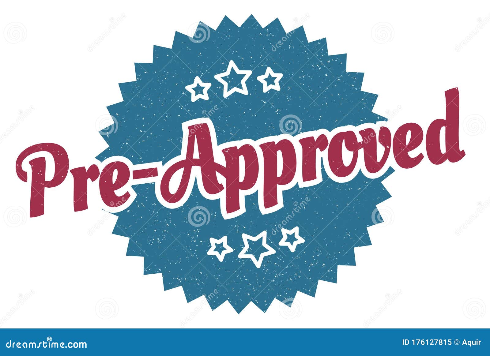 Pre-approved Sign. Pre-approved Vintage Retro Label Stock Vector ...
