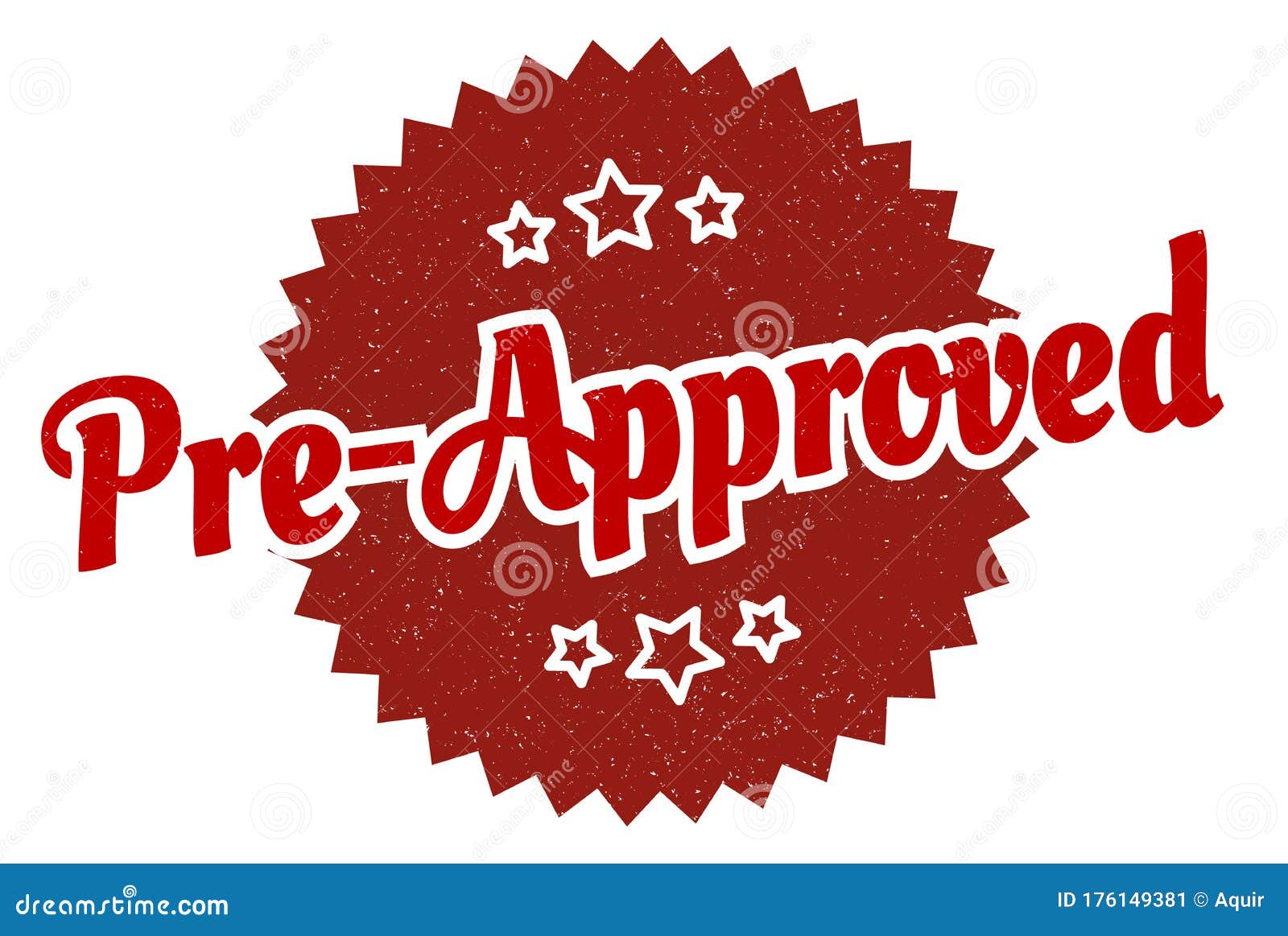 Pre-approved Sign. Pre-approved Vintage Retro Label Stock Vector ...