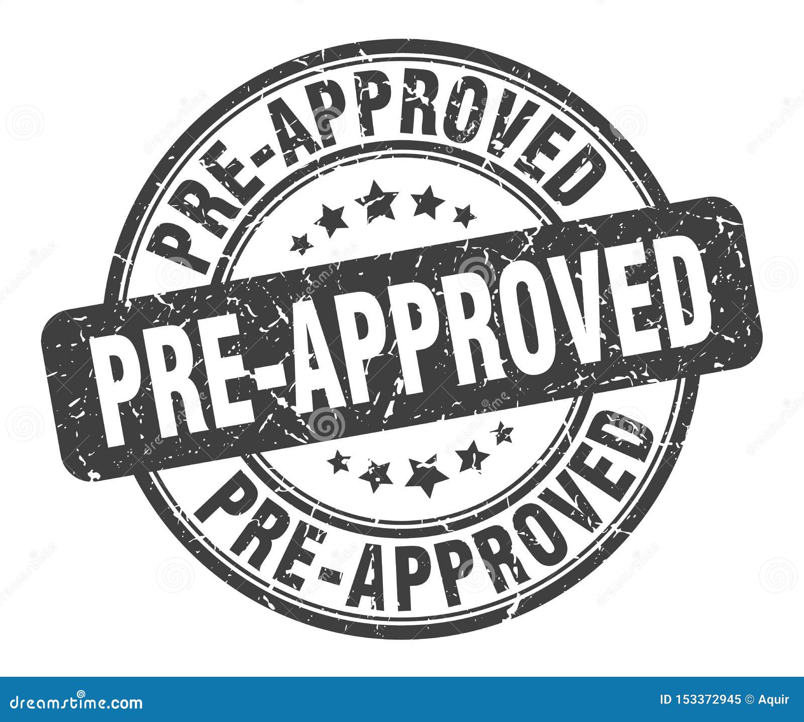 Pre-approved Stamp. Pre-approved Round Sign. Pre-approved Stock Vector ...