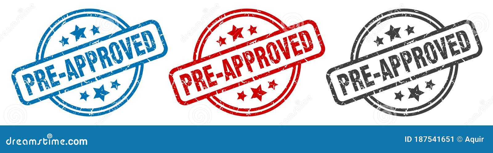 Pre-approved Stamp. Pre-approved Round Isolated Sign Stock Vector ...