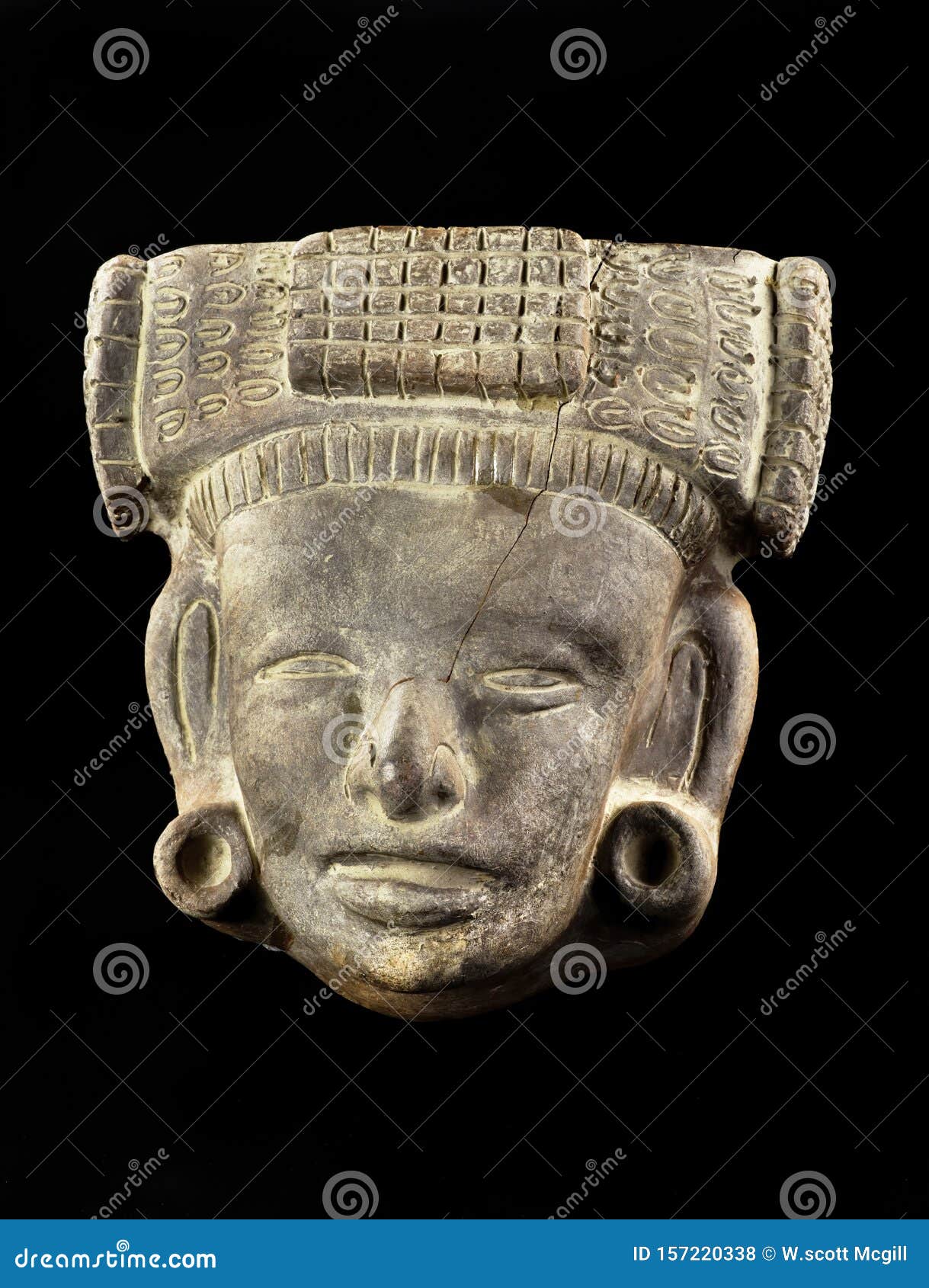 Pre Columbian Face Mask stock photo. Image of indian - 157220338
