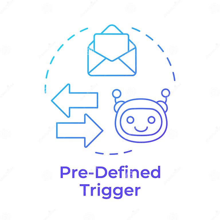 Pre Defined Trigger Blue Gradient Concept Icon Stock Vector ...