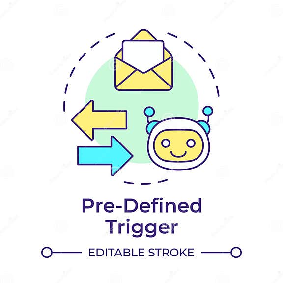 Pre Defined Trigger Multi Color Concept Icon Stock Vector ...