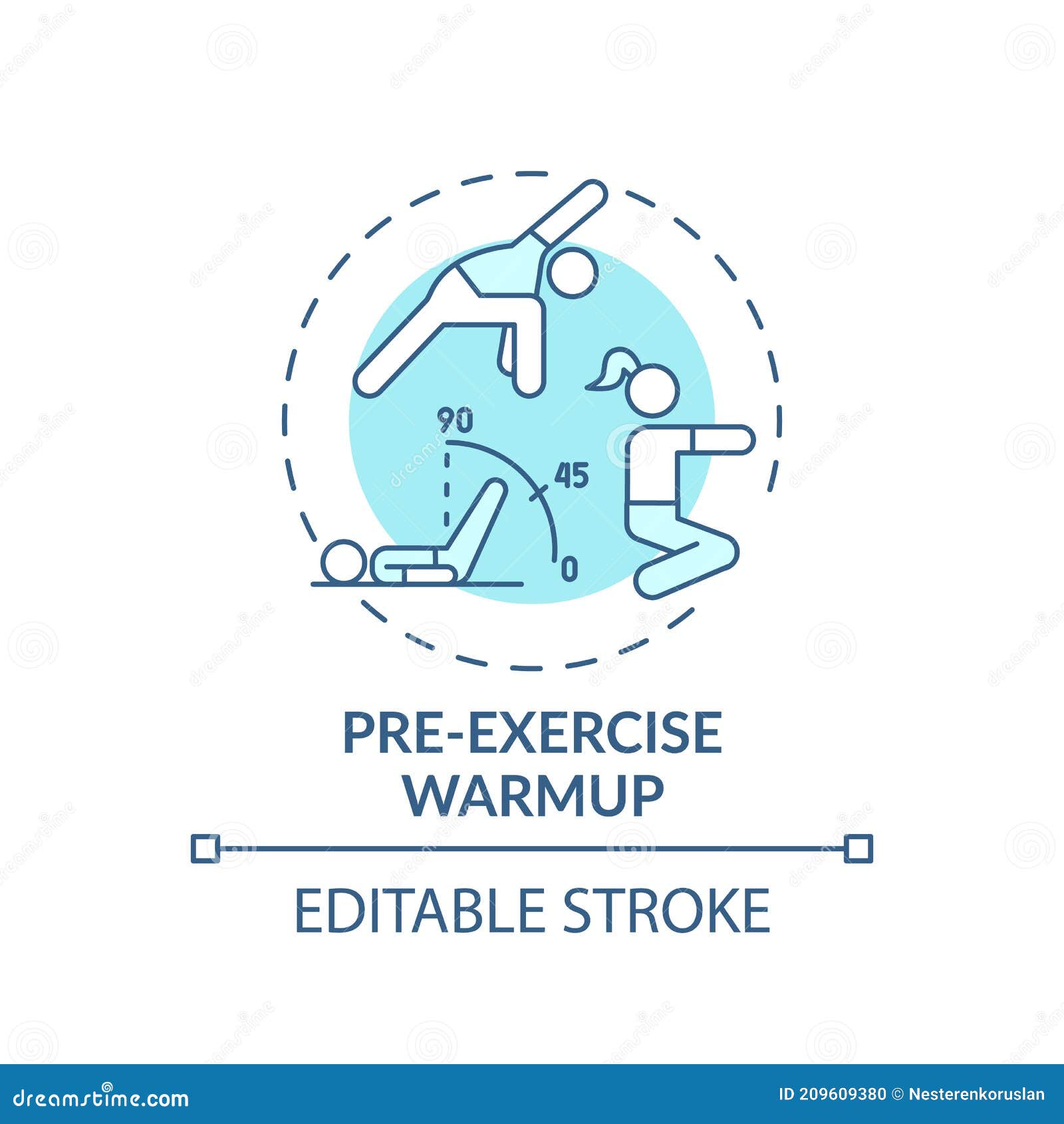 Pre-exercise Warmup Concept Icon Stock Vector - Illustration of ...