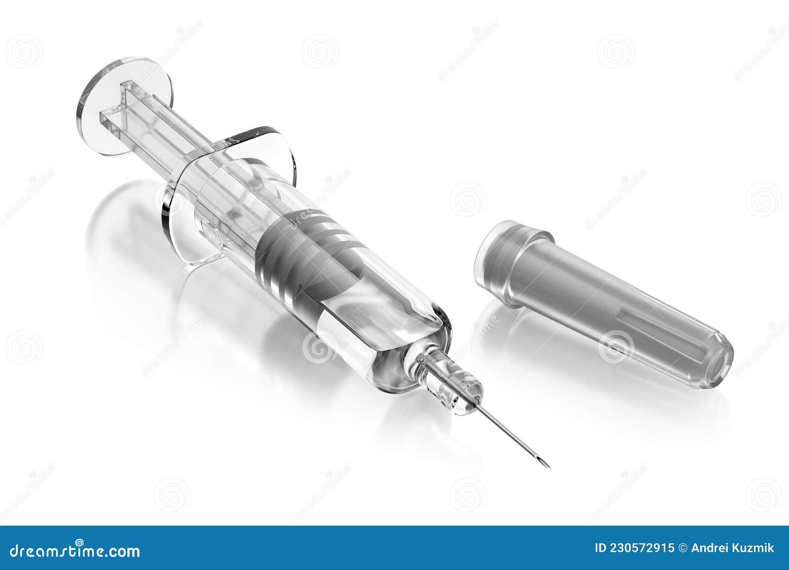 Pre-filled Syringe Isolated. 3D Rendering Stock Illustration ...