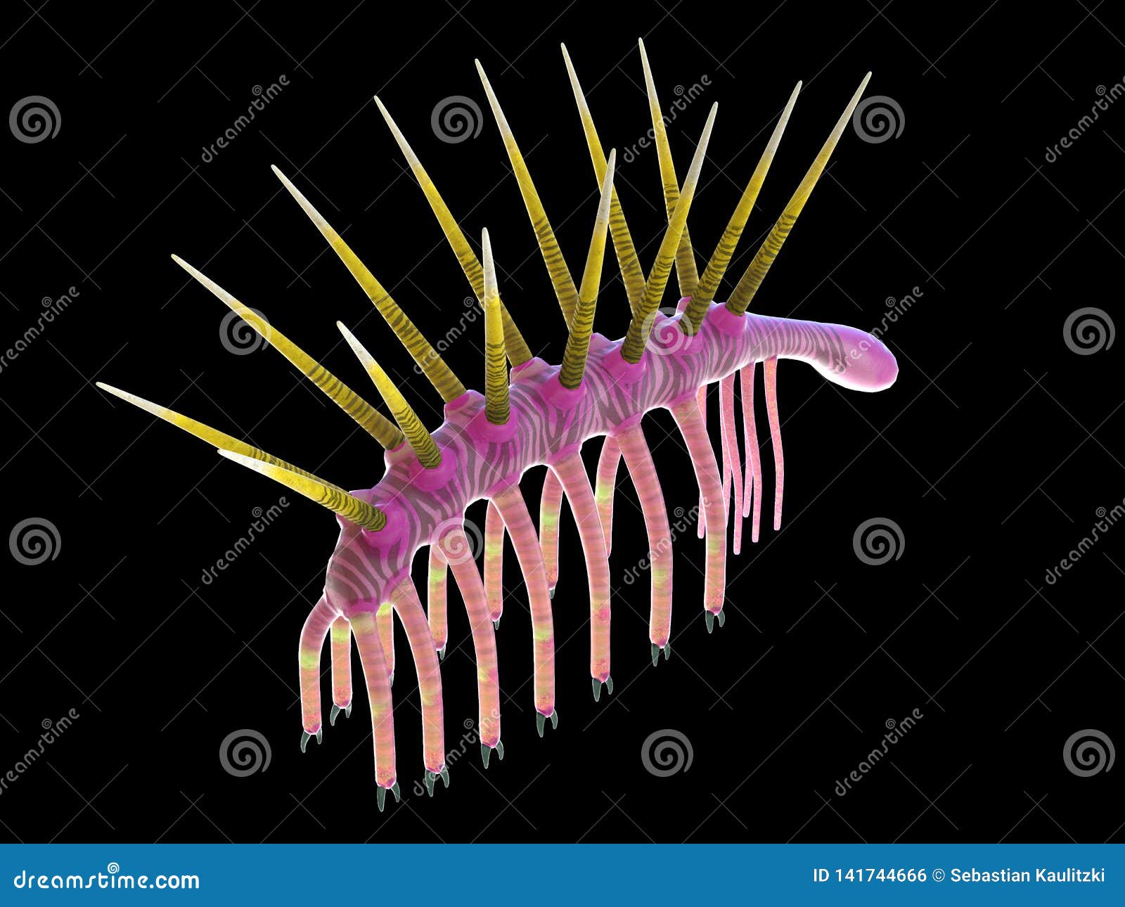 Hallucigenia, Prehistoric Aquatic Animals From The Cambrian Period 3d ...