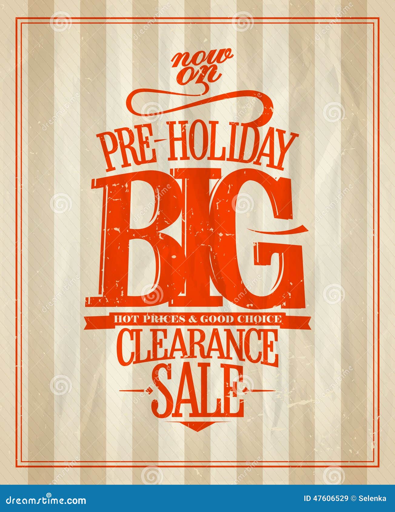 Pre-holiday Big Clearance Sale. Stock Vector - Illustration of ...