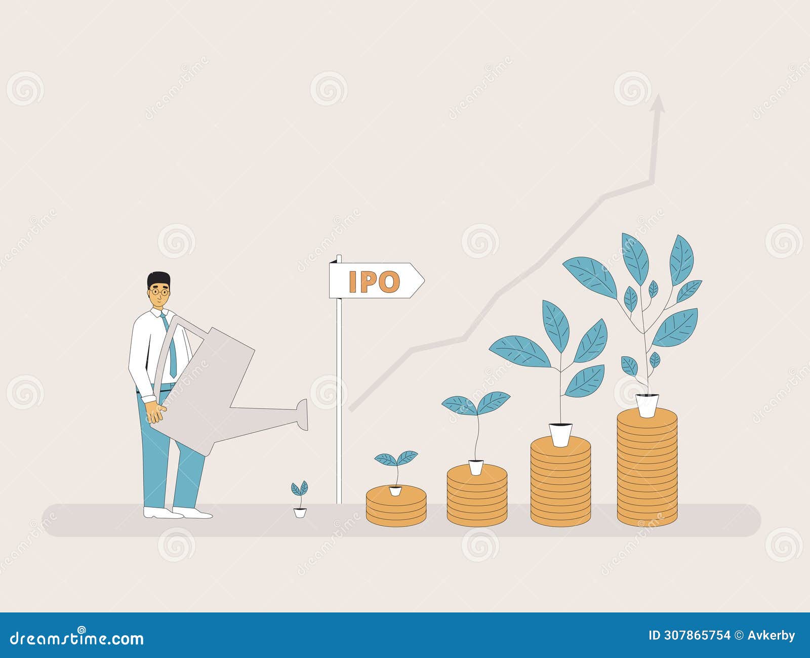 Pre IPO. Initial Public Offering. Stock Investor Stock Vector ...