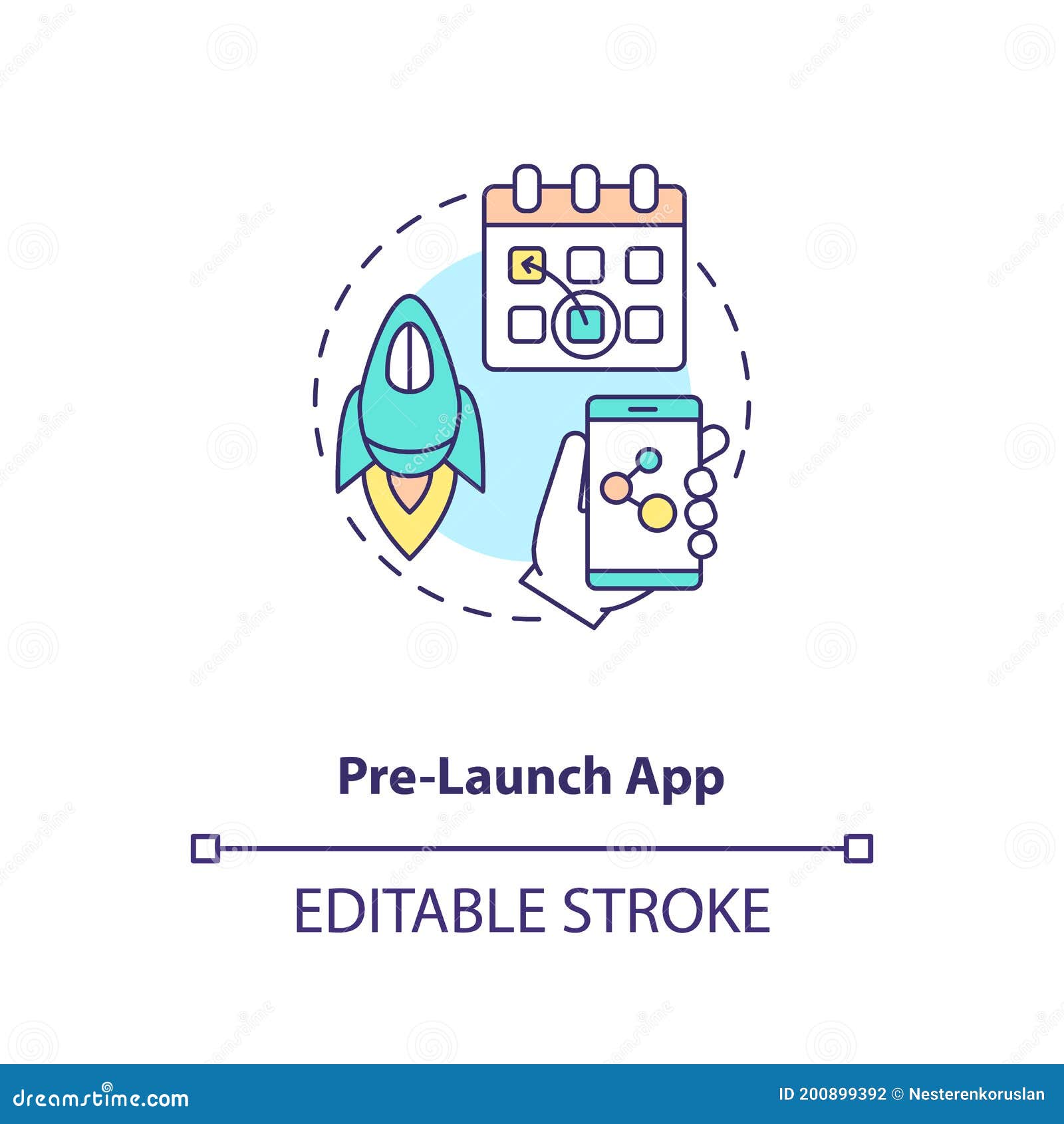 Pre Launch App Concept Icon Stock Vector - Illustration of metaphor ...