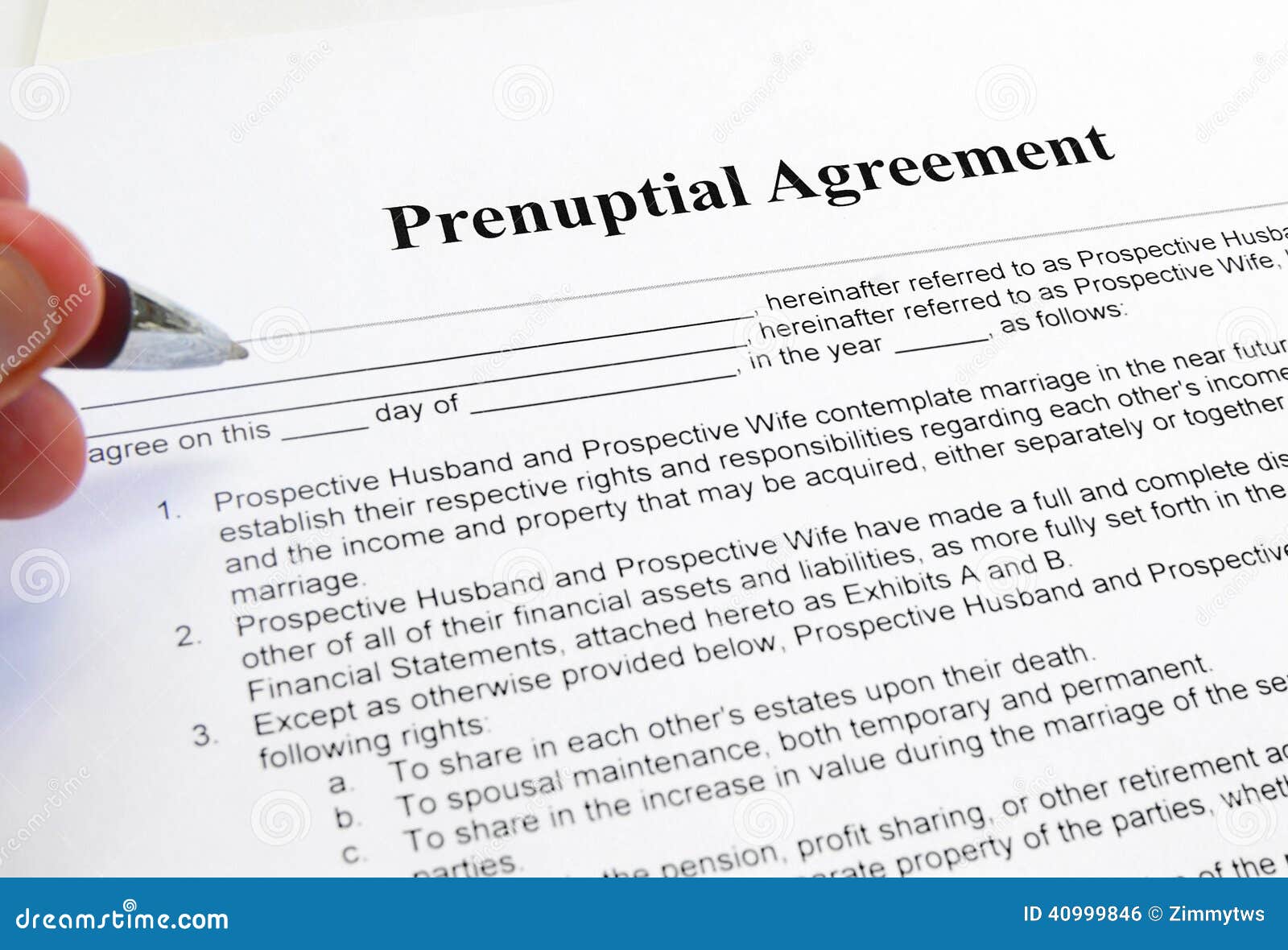 Pre nup stock photo. Image of contract, agreement, marriage - 40999846