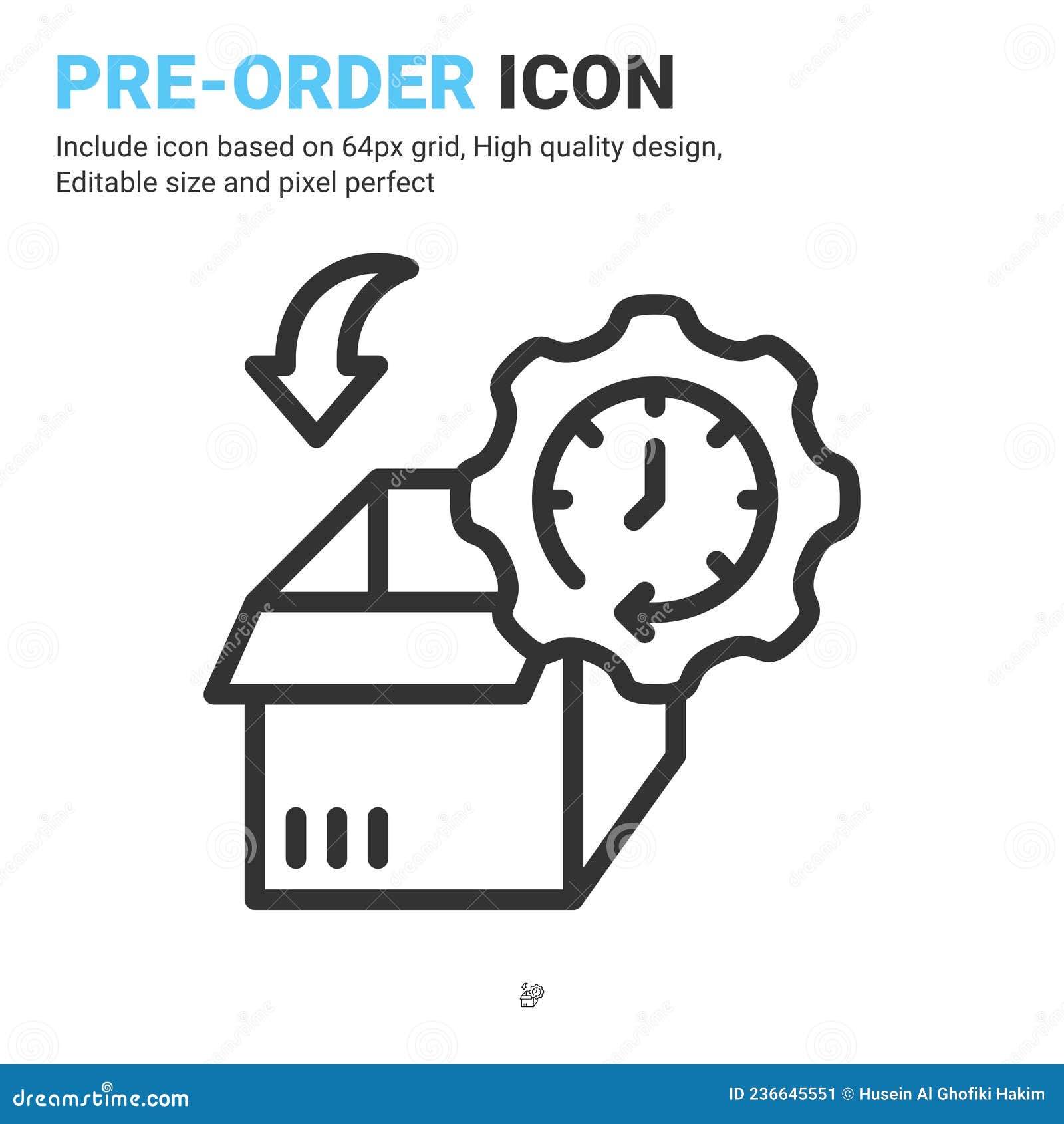 Pre-order Icon Vector Illustration Logo Template Isolated on White ...