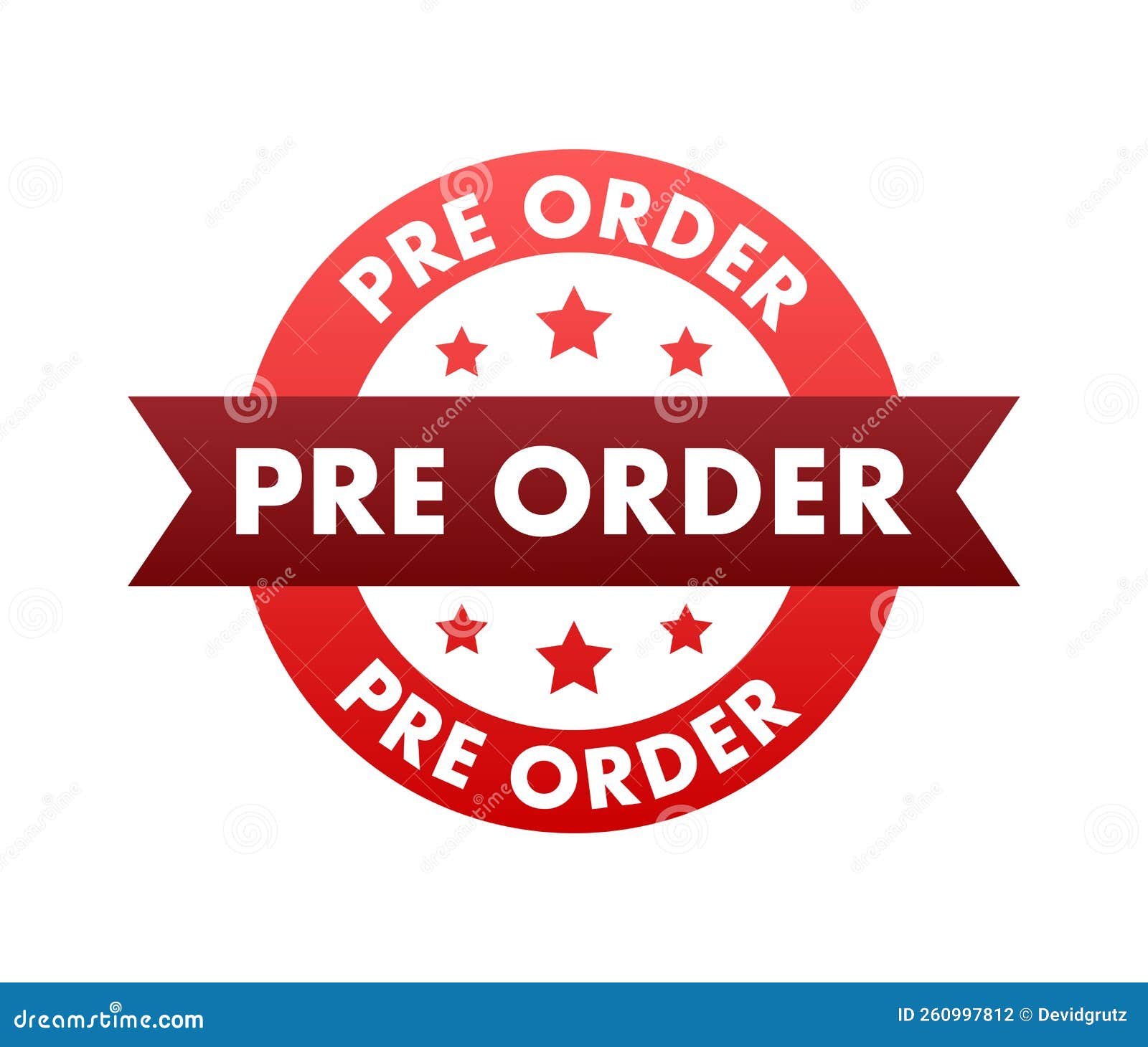 Pre Order Label. Banner Icon. Vector Stock Illustration. Stock Vector ...