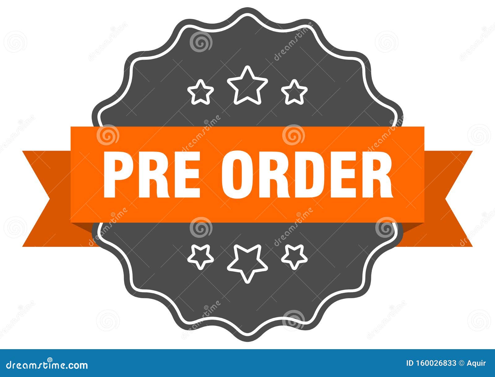Pre order label stock vector. Illustration of peeler - 160026833