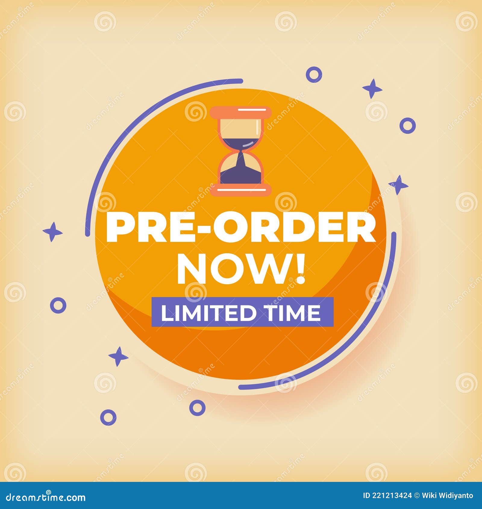 Pre Order Now Label Badges. Limited Time Order with Flat Design Stock ...