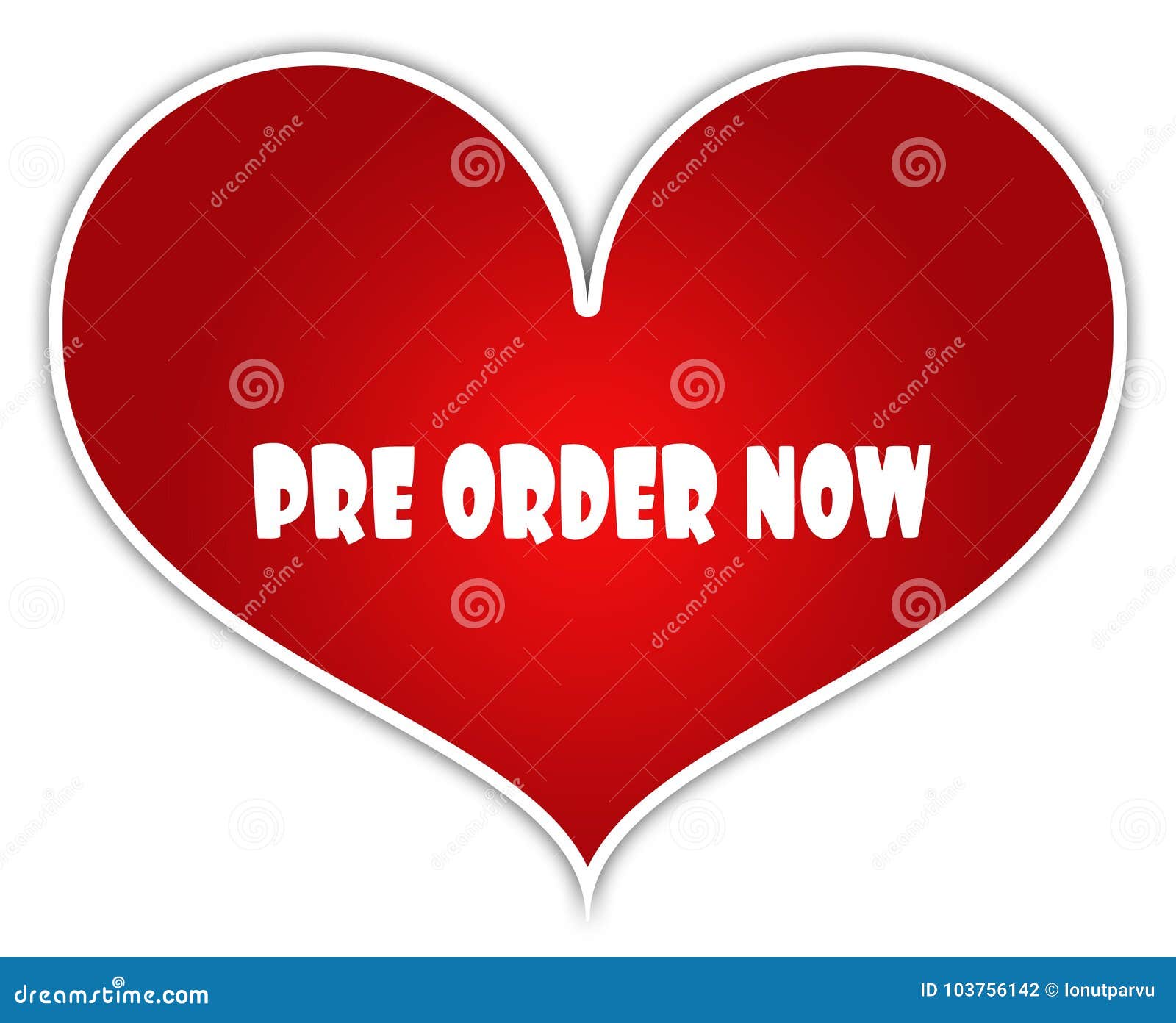 PRE ORDER NOW on Red Heart Sticker Label. Stock Illustration ... PRE ORDER NOW on Red Heart Sticker Label. Stock Illustration ...
