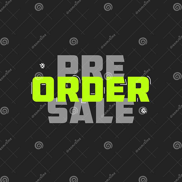 Pre Order Sale Sticker - Pre Oder Sale Label - Pre Order Text Design ...