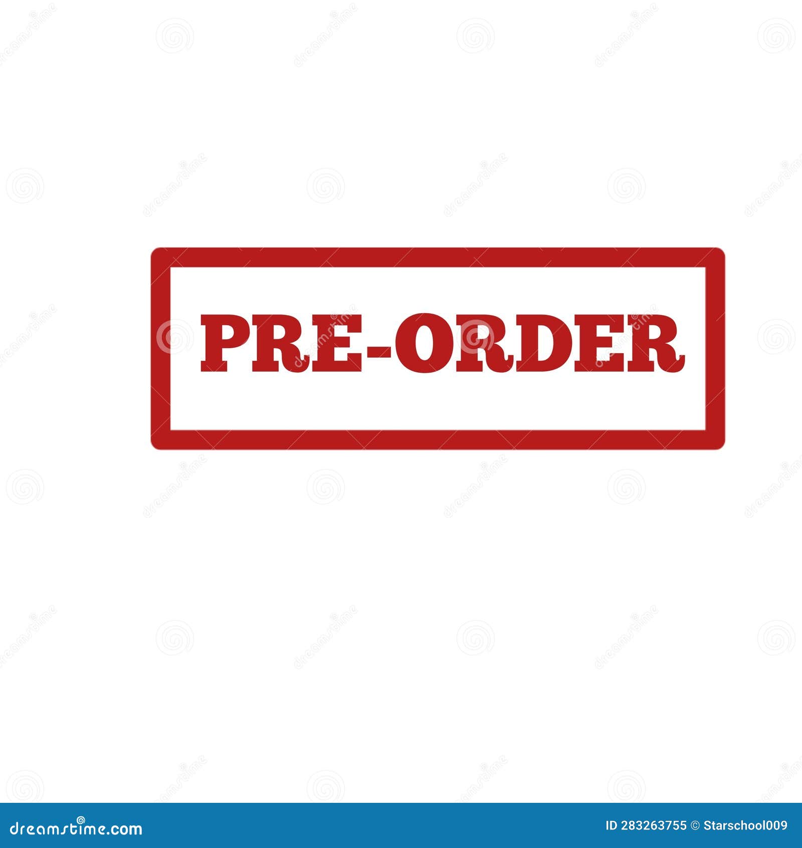 PRE order stamp. stock illustration. Illustration of line - 283263755