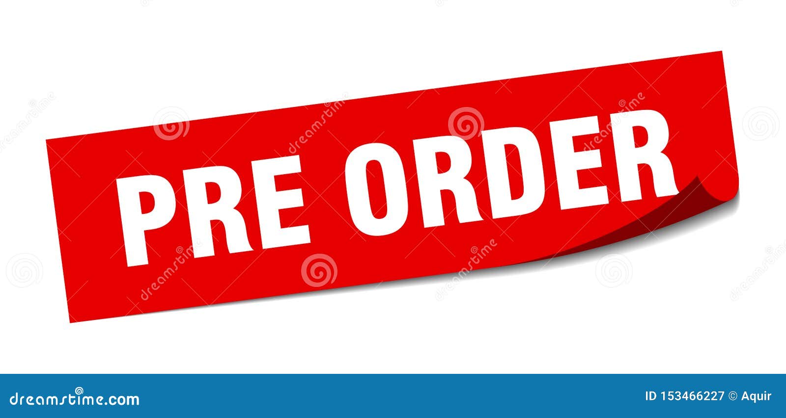 Pre order sticker. stock vector. Illustration of note - 153466227