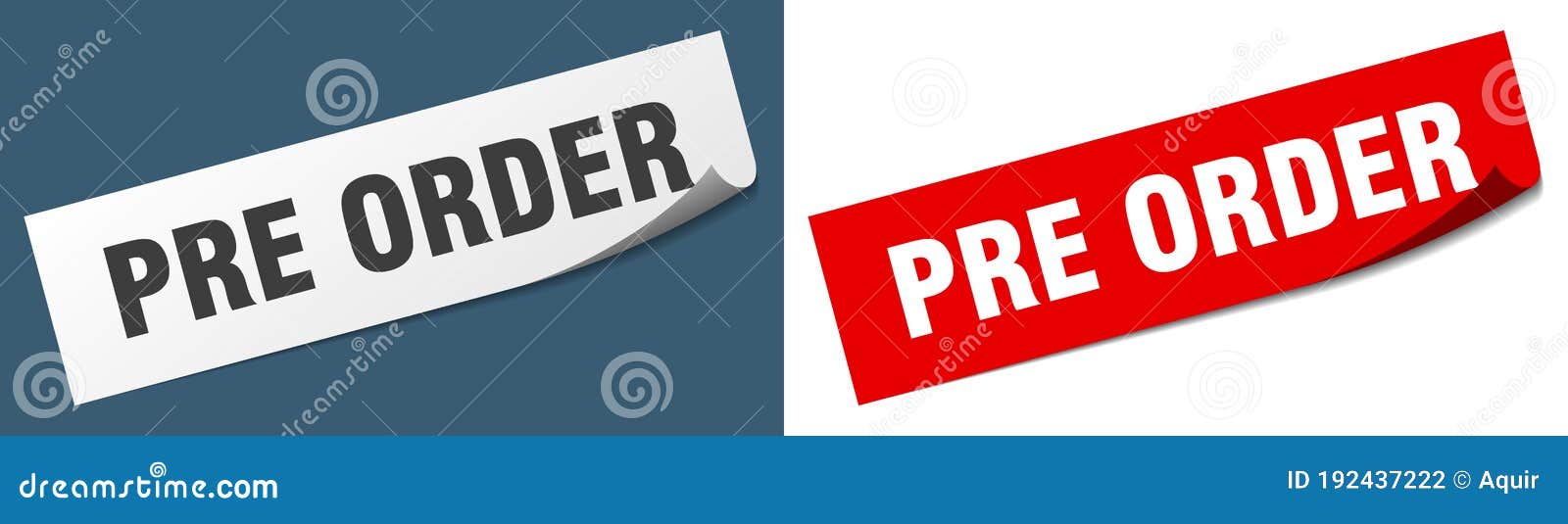 Pre Order Sticker. Pre Order Sign Set Stock Vector - Illustration of ...