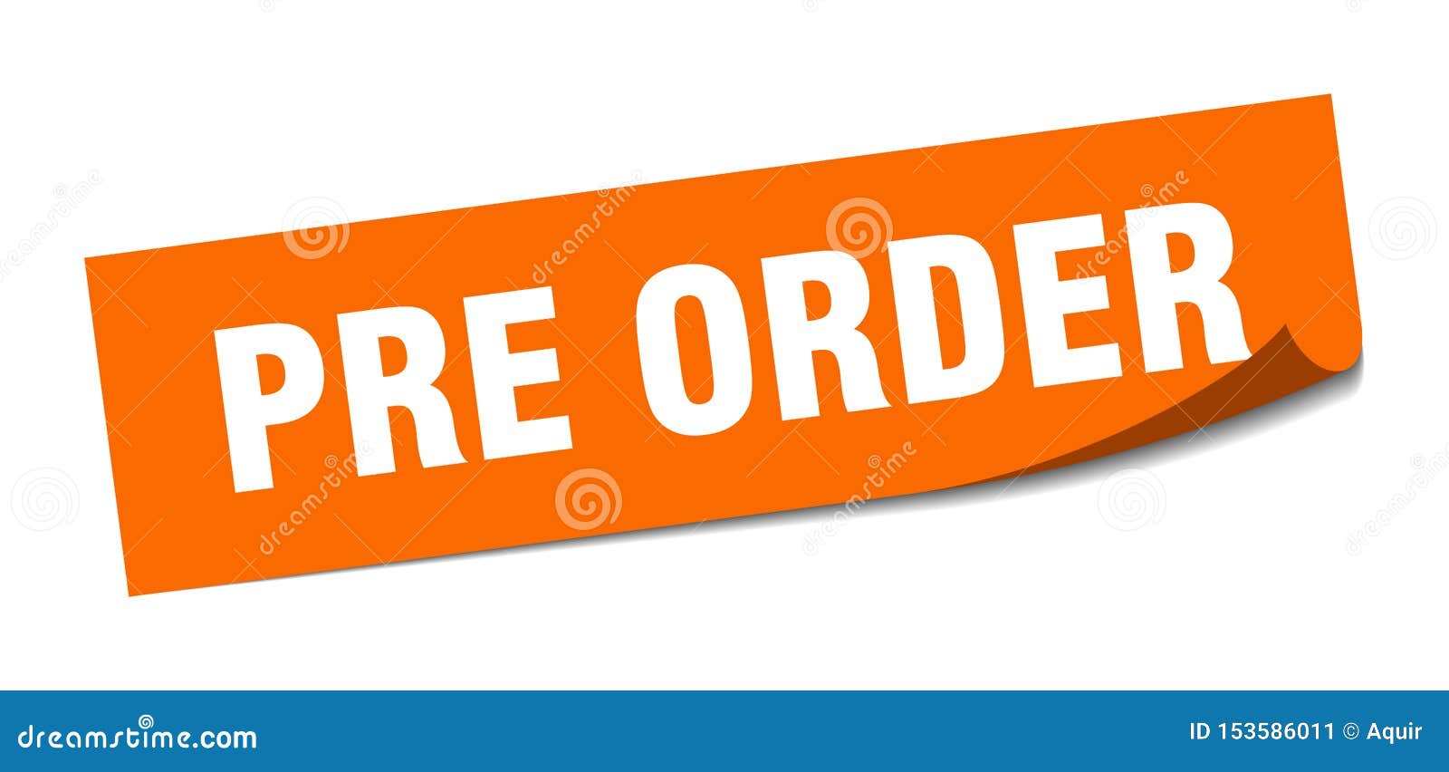 Pre order sticker. stock vector. Illustration of peel - 153586011