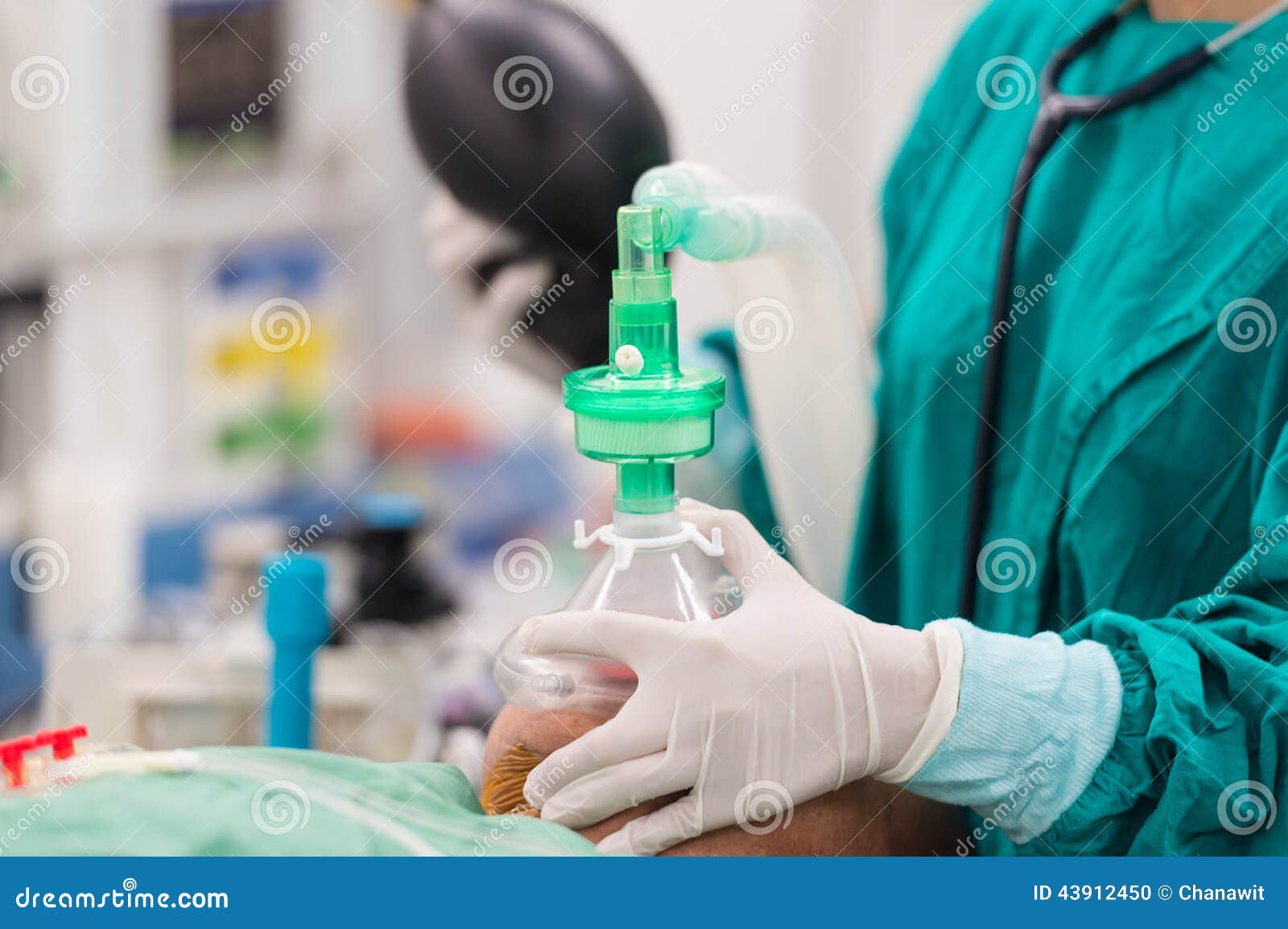 Pre oxygenation stock photo. Image of doctor, anesthesiologist - 43912450