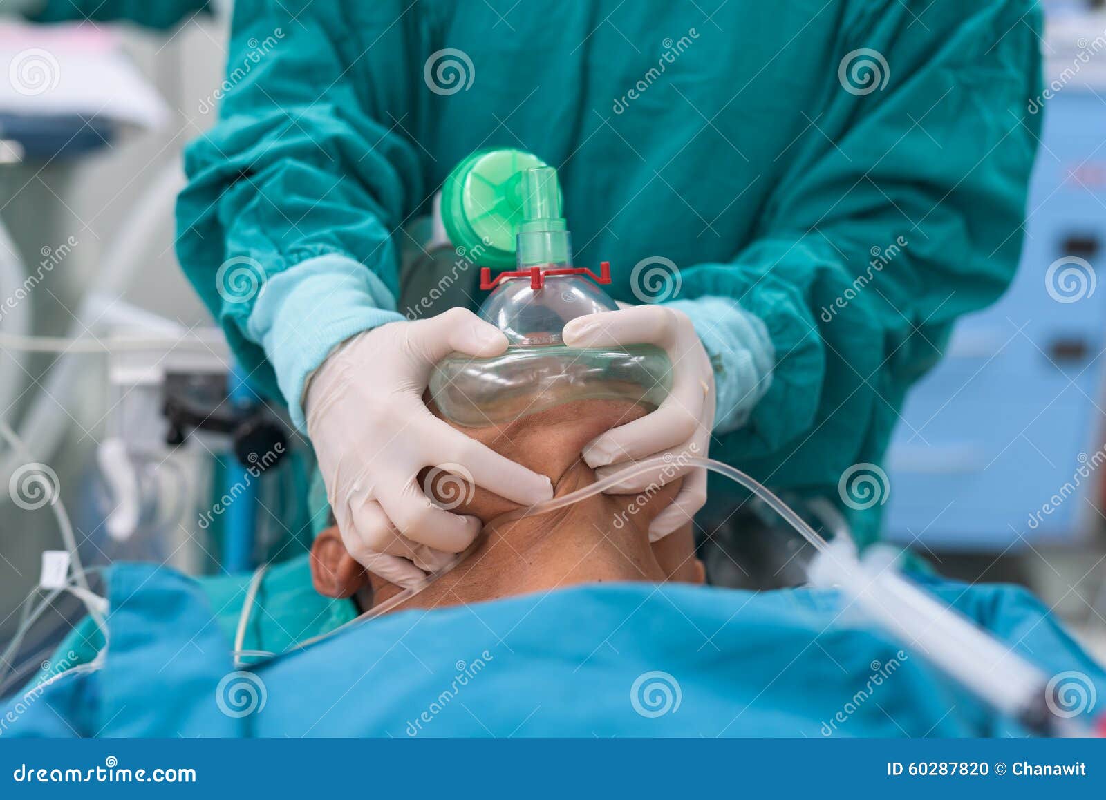 Pre Oxygenation for General Anesthesia Stock Photo - Image of medicine ...