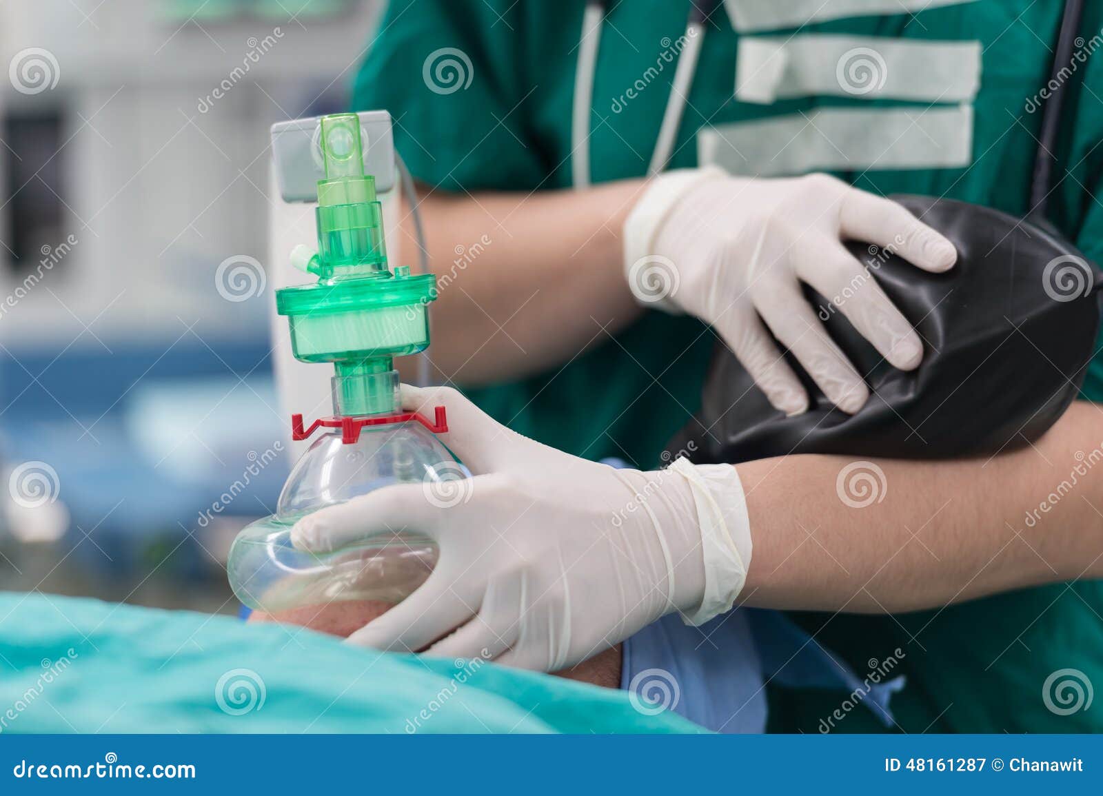 Pre Oxygenation for General Anesthesia Stock Image - Image of ...
