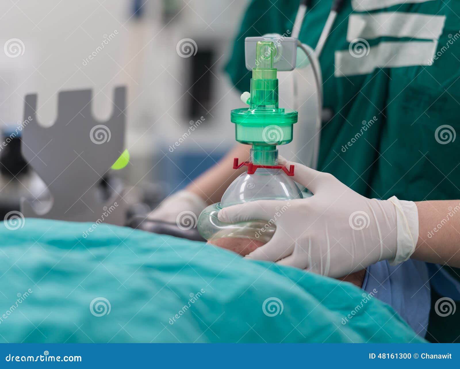 Pre Oxygenation for General Anesthesia Stock Photo - Image of surgery ...