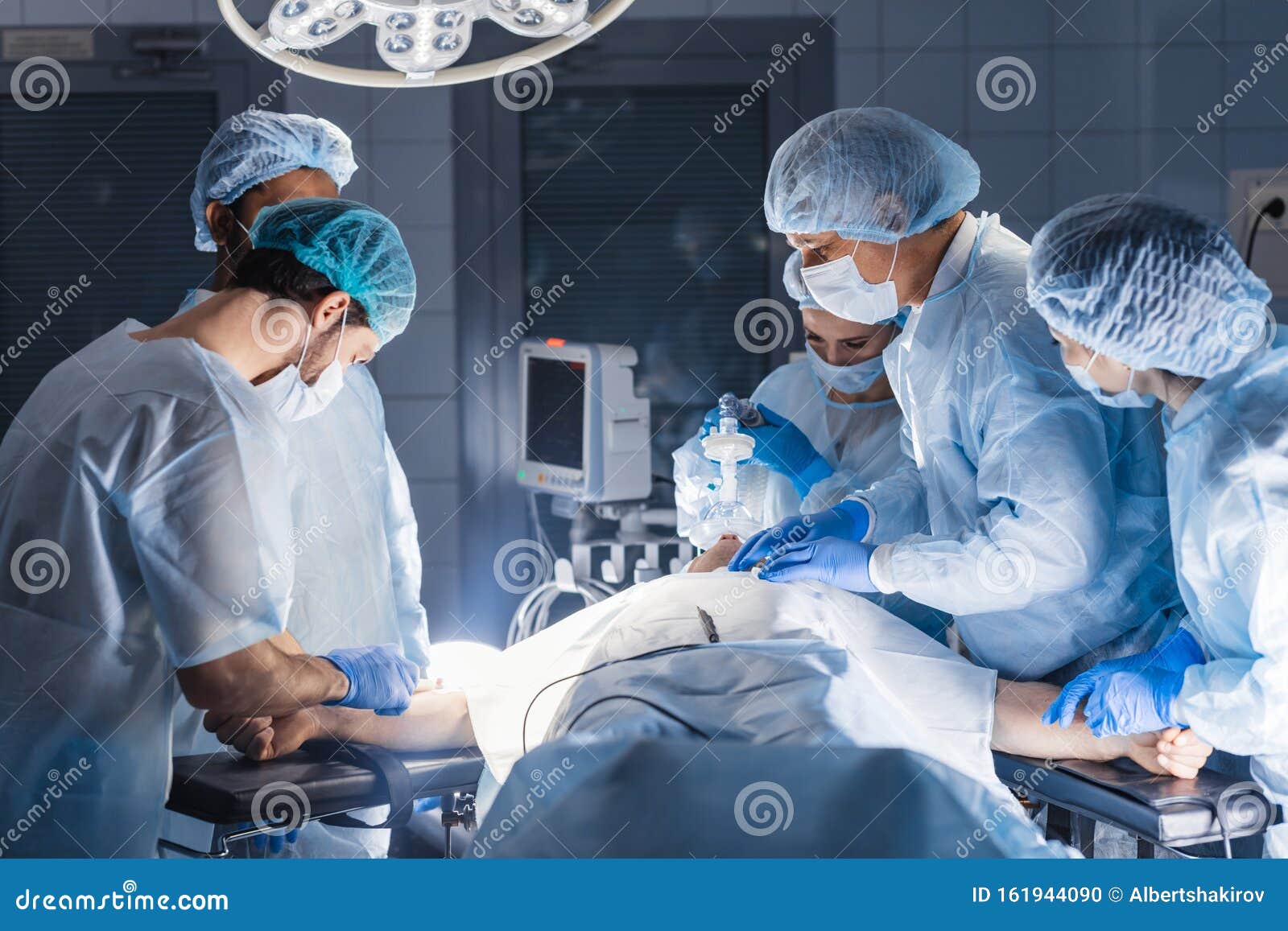 Pre Oxygenation for General Anesthesia. Surgery Equipment Stock Photo ...