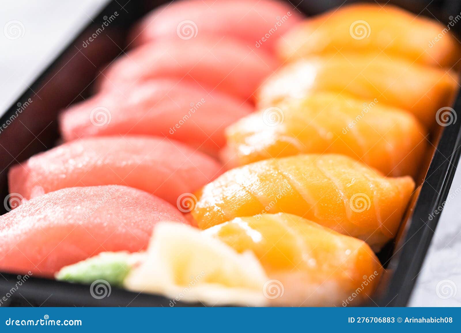 Pre-packaged sushi stock image. Image of traditional - 276706883