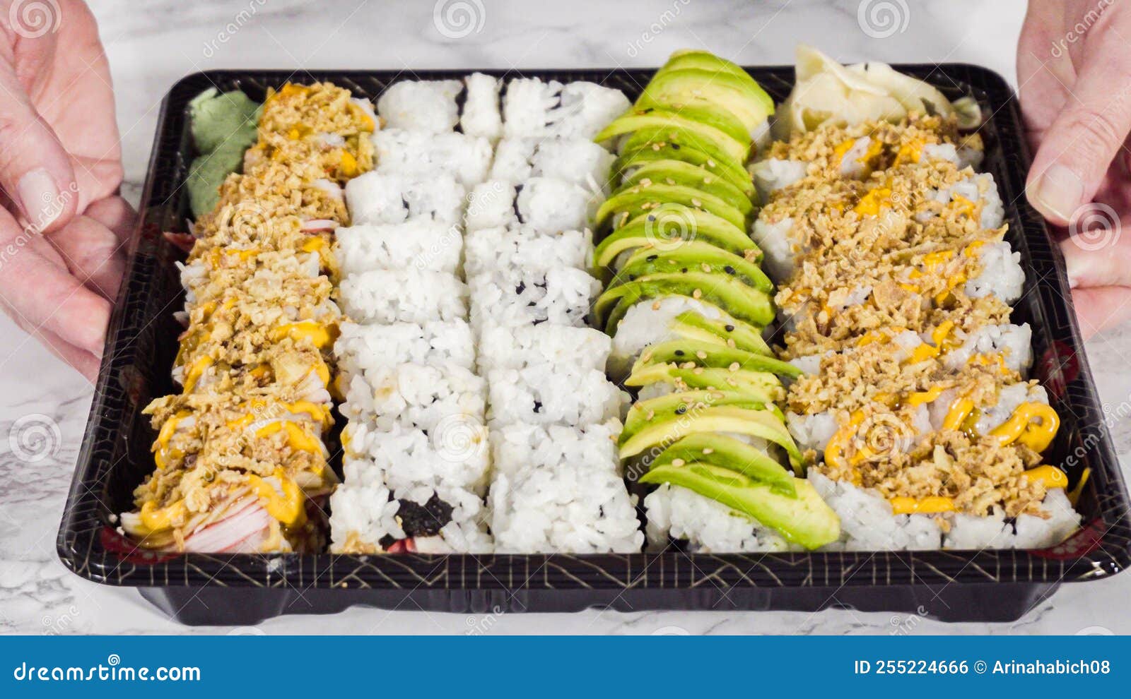 Pre-packaged sushi stock photo. Image of sushi, heritage - 255224666