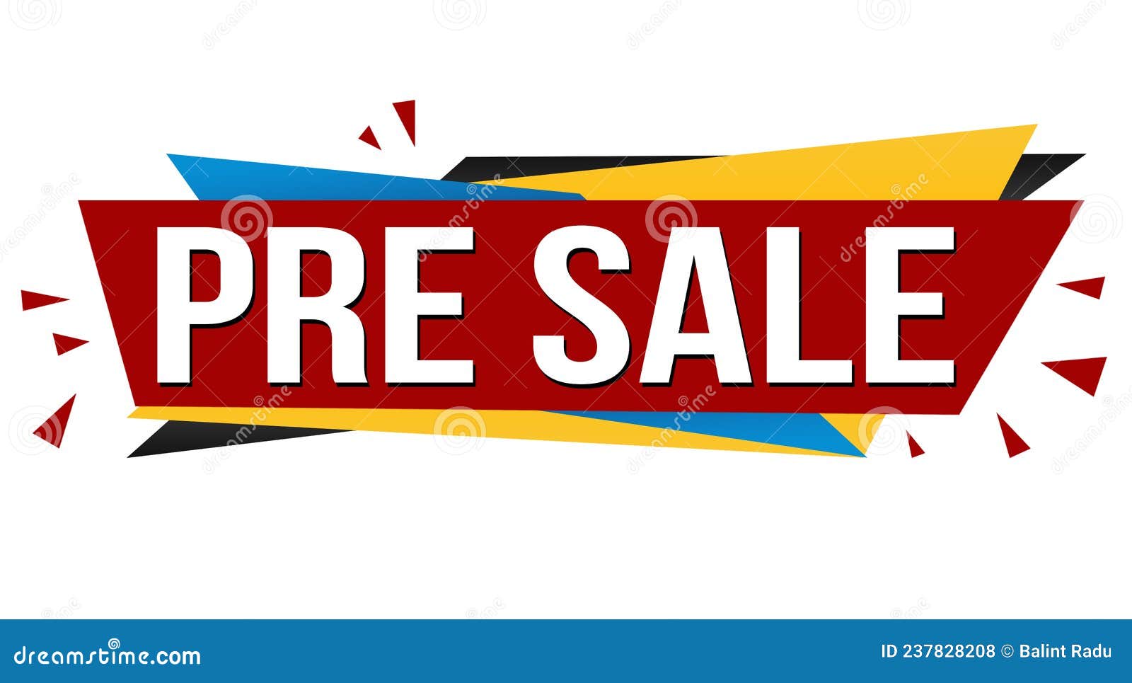 Pre sale banner design stock vector. Illustration of isolated - 237828208