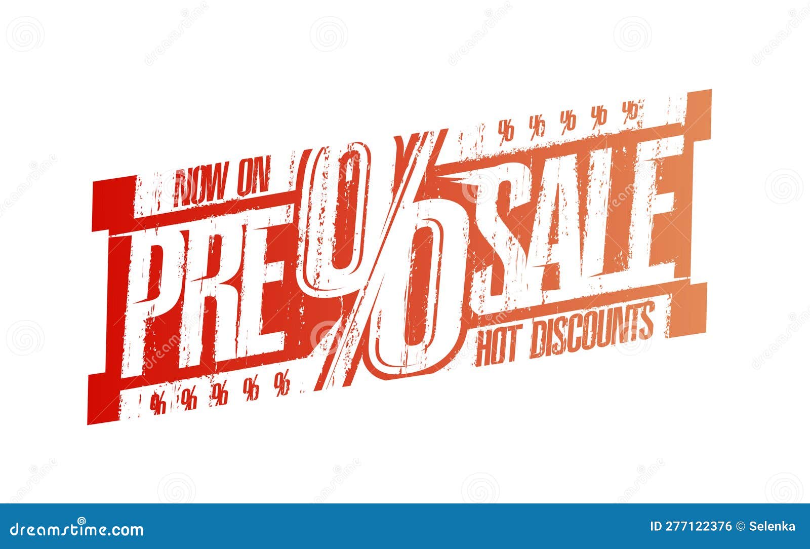 Pre-sale Web Banner with Stamp Style Symbol Stock Vector - Illustration ...