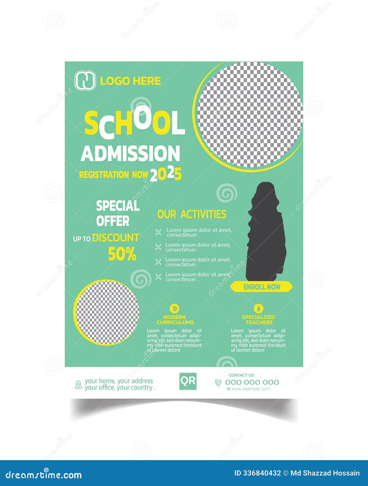 Admission Flyer Template. Kids Back To School Education Flyer, Brochure ...