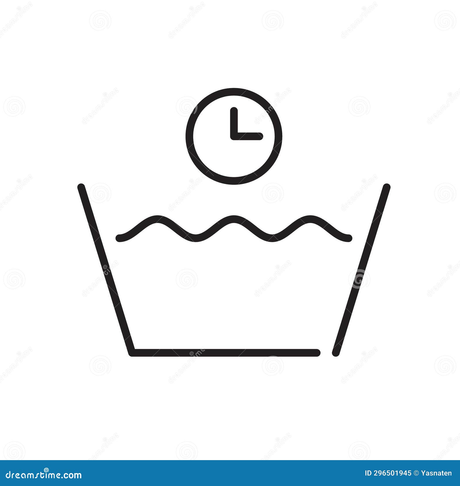 Pre Soaking Clothes. Time and Water. Laundry Instructions Label Stock ...