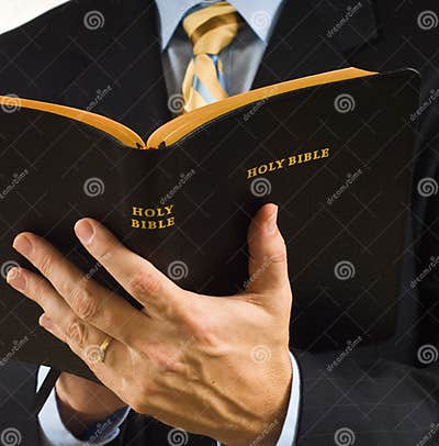 Preacher with Bible stock image. Image of ring, read, learn - 4534547