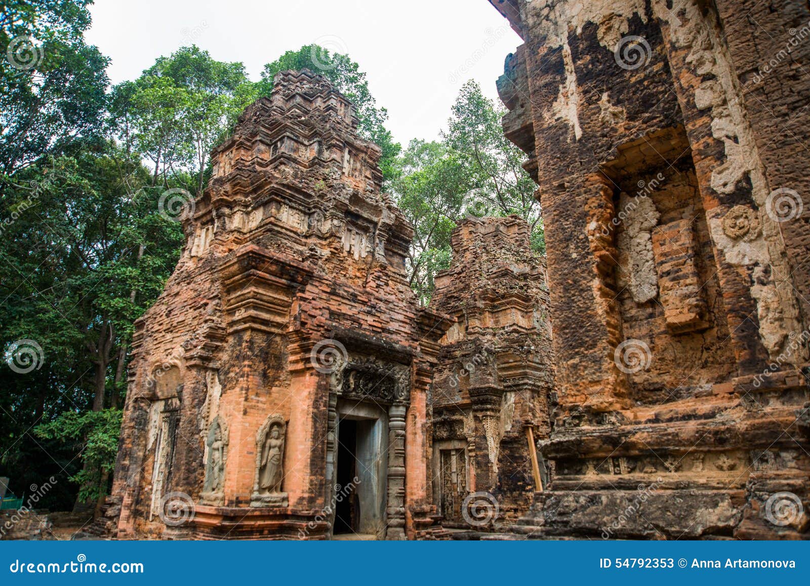 Preah Ko.the Temple Complex of Angkor. Stock Image - Image of ...