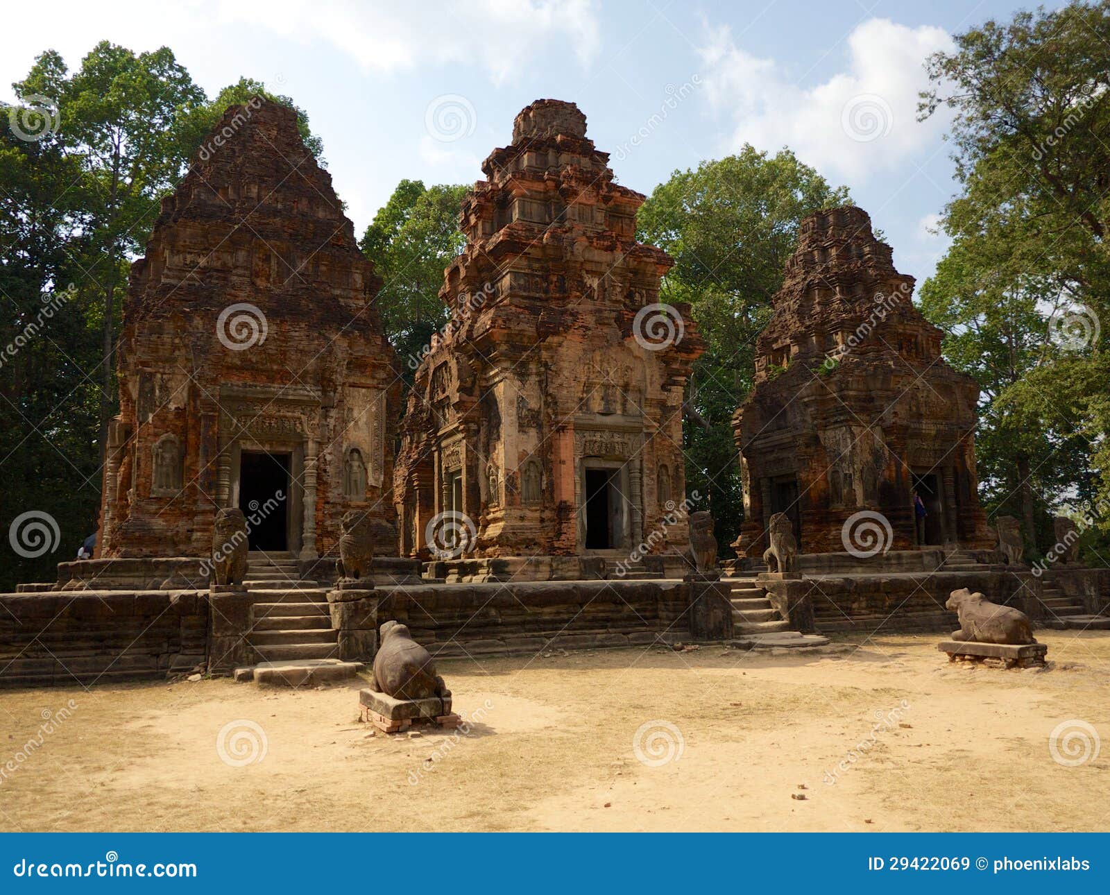 Preah Koh - Roluos stock image. Image of stone, asia - 29422069