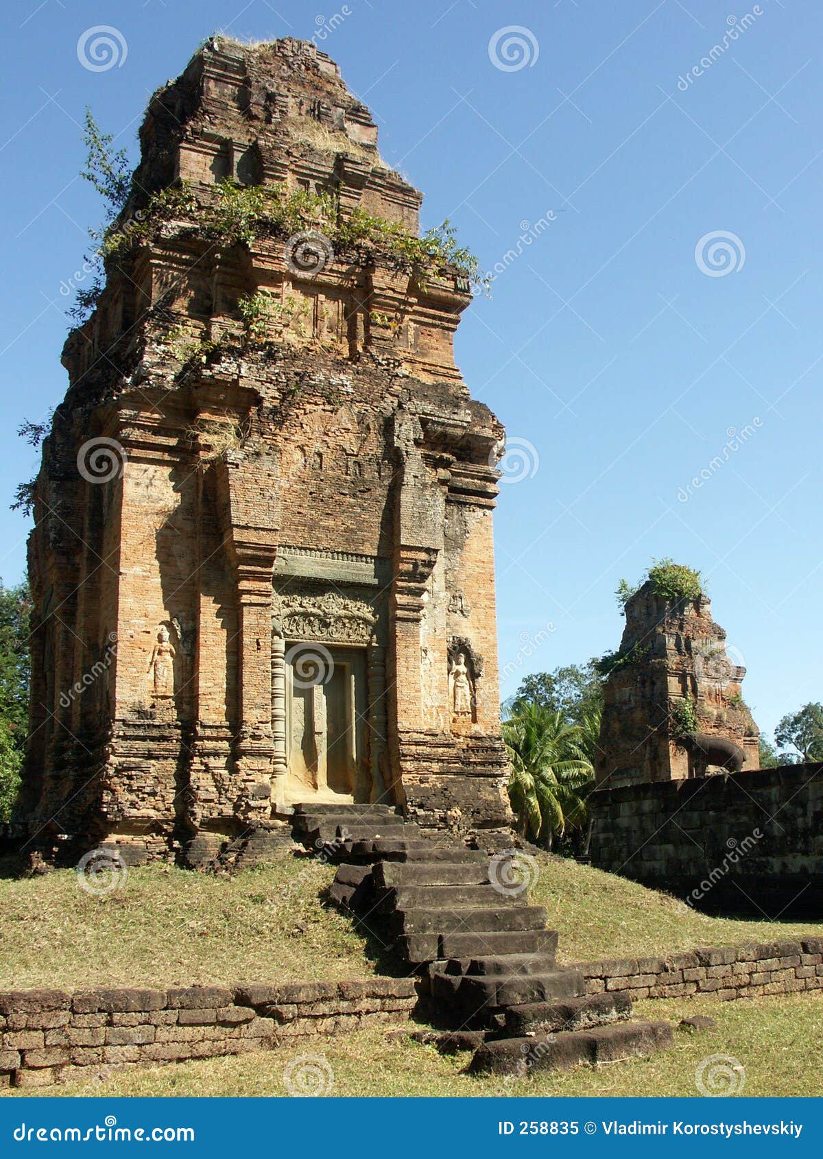 Preah Rup temple stock image. Image of exotic, angkor, buddhism - 258835