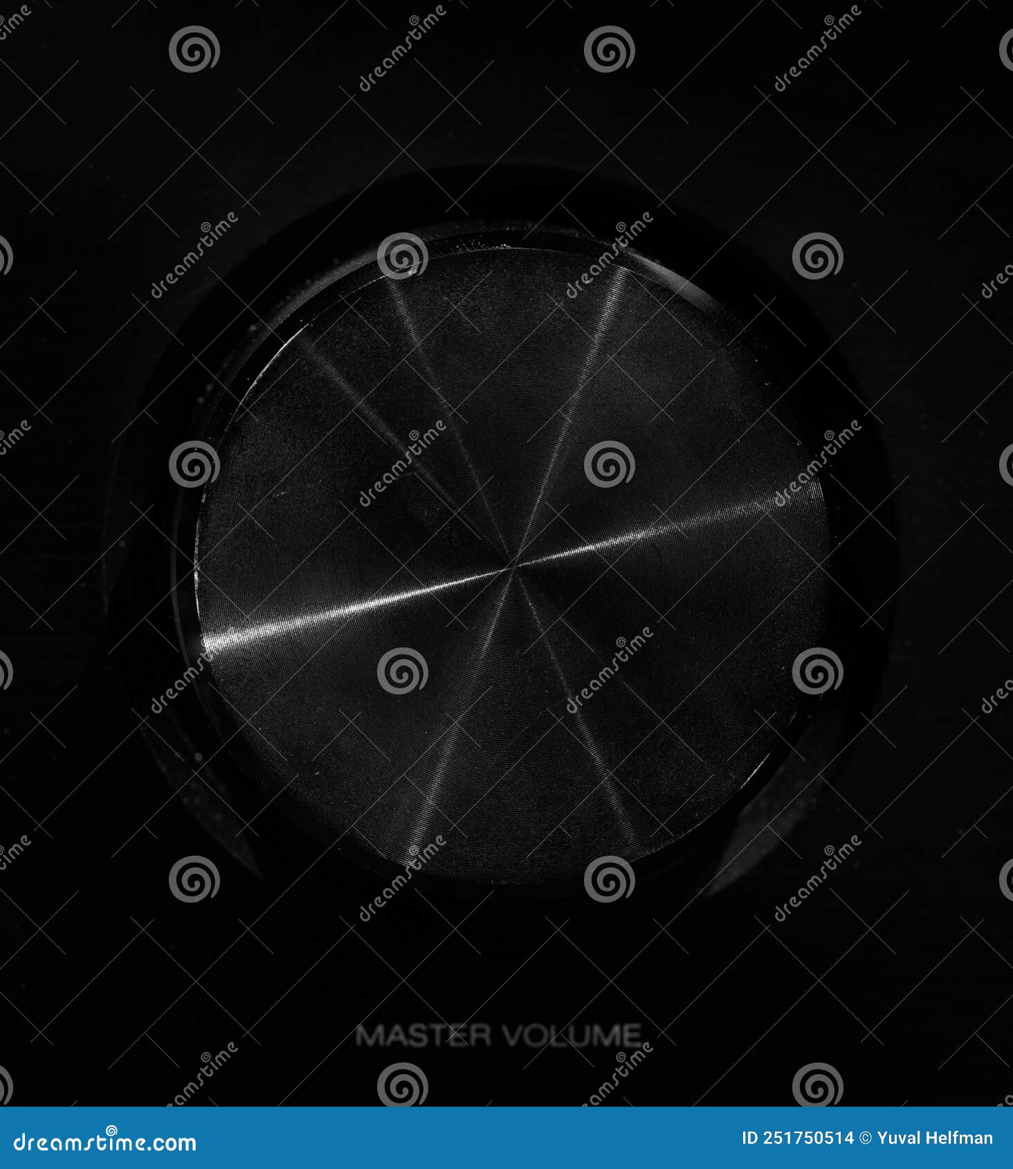 Black Shiny Preamp Master Volume Dial Stock Photo - Image of control ...