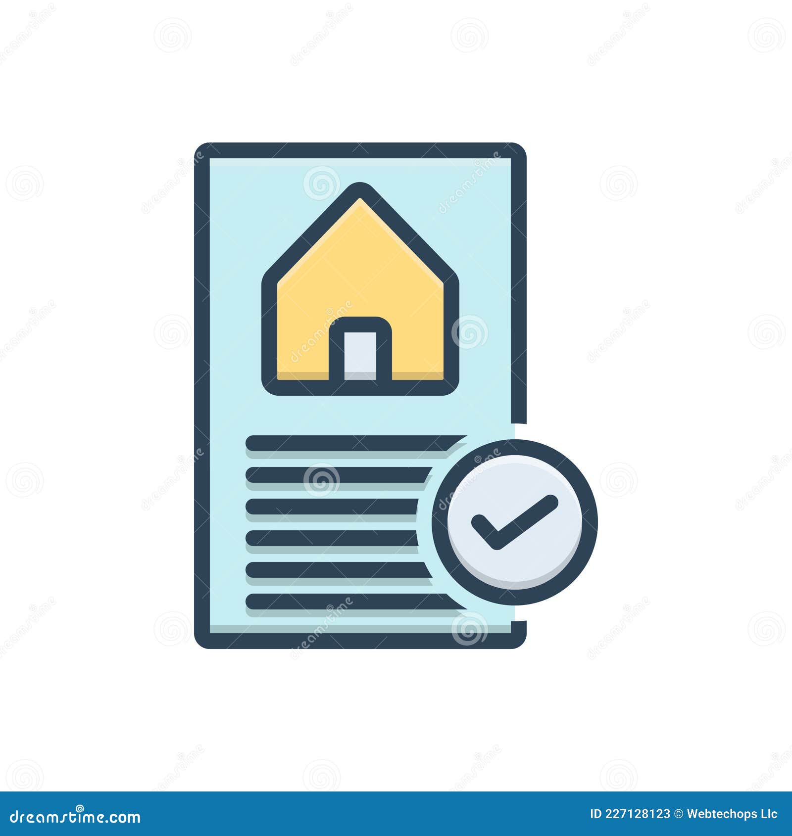 Color Illustration Icon for Preapproved, Check and Box Stock ...