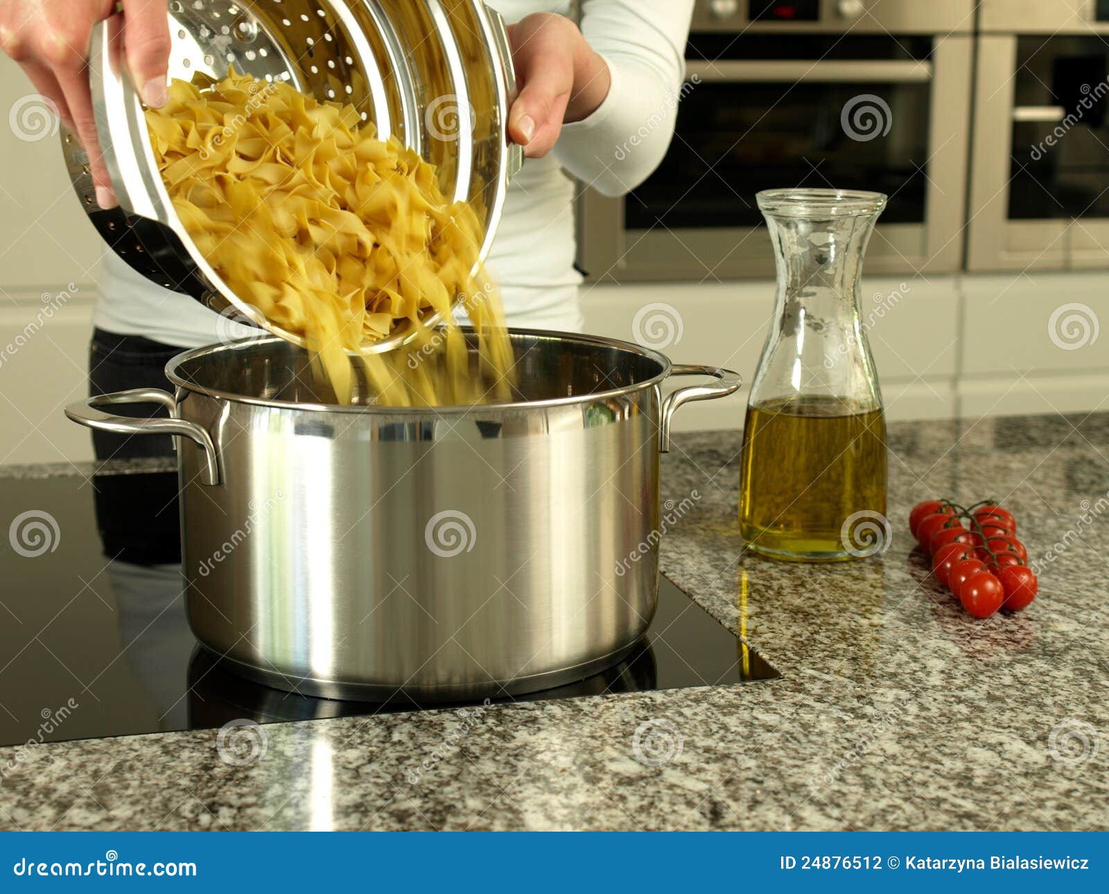 Preapring pasta stock photo. Image of italian, pour, pasta - 24876512