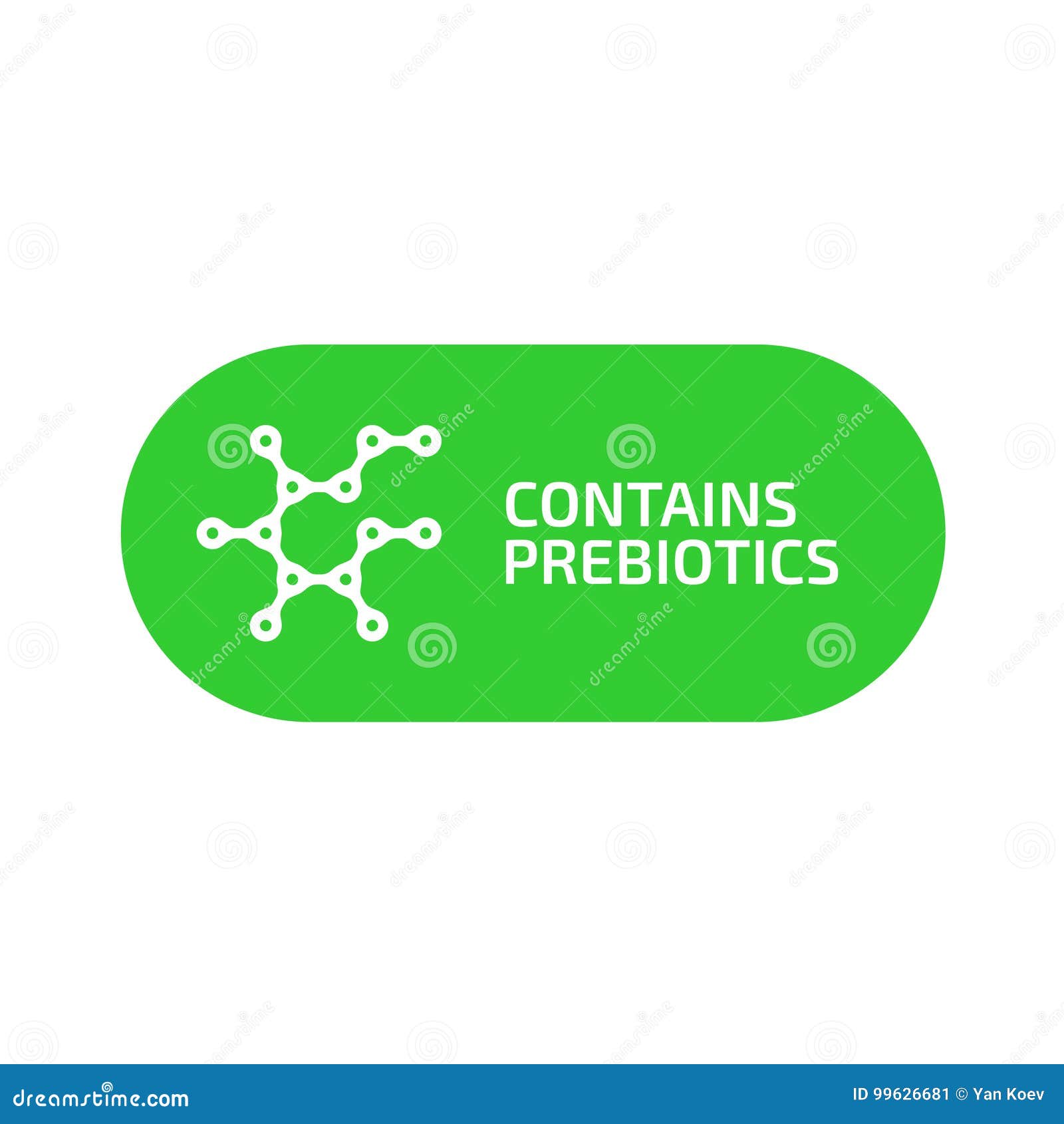 Prebiotic badge logo. stock vector. Illustration of bacterium - 99626681