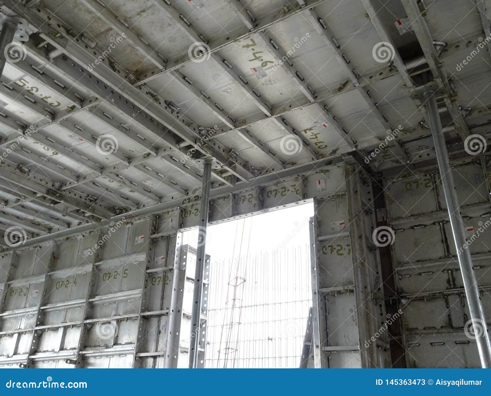 Precast Aluminium Form Work Used At The Construction Site As The ...